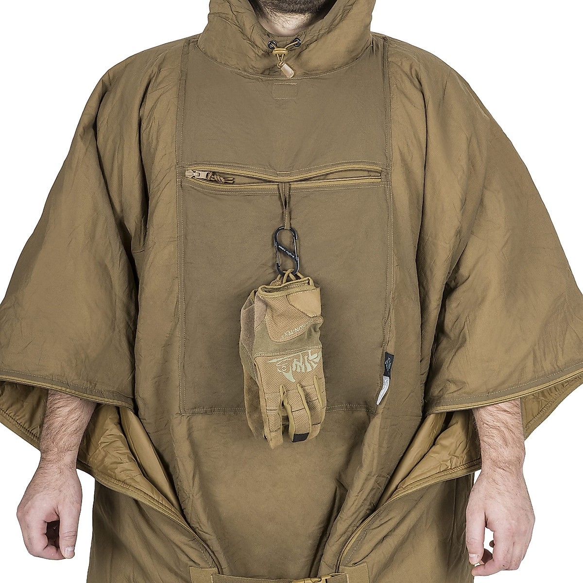 Helikon-Tex Swagman Roll Military Poncho - Multi-purpose Rain Poncho, Woobie Blanket & Jacket in Adaptive Green
