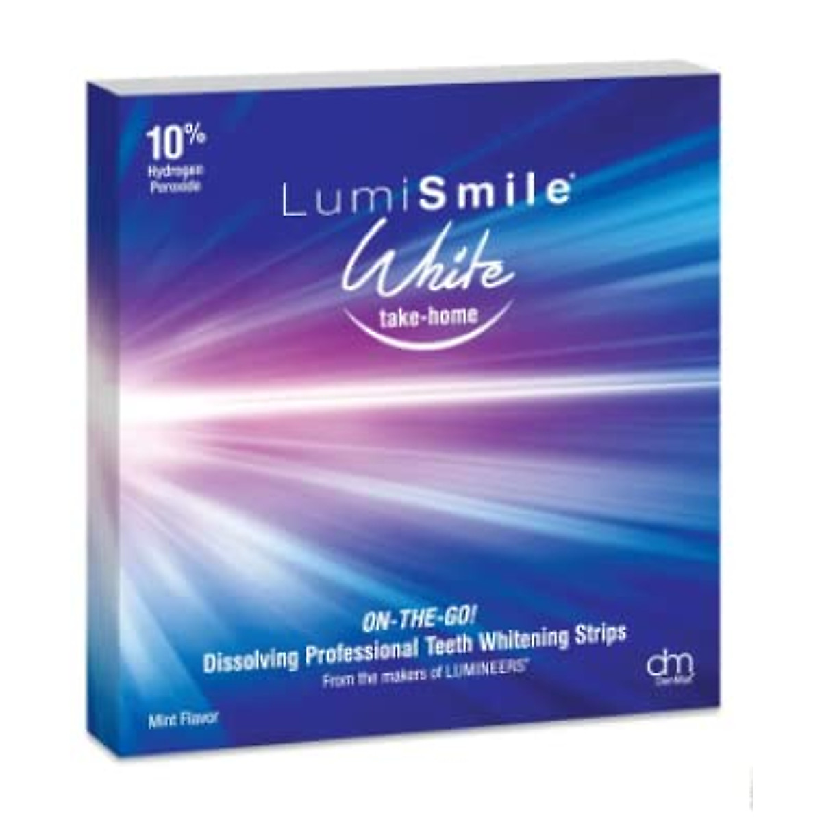 LumiSmiles Teeth Whitening Strips, Dissolving Professional Whitening Strips, 14 Treatments 28 Strips Formulated with 10% Hydrogen Peroxide. from The Makers of Lumineers