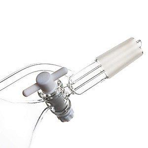 Autoark 500ml Pressure Equalizing Addition Funnel,Borosilicate Glass Dropping Funnel 24/40 Joint with PTFE Stopcock for Laboratory,AIS-005