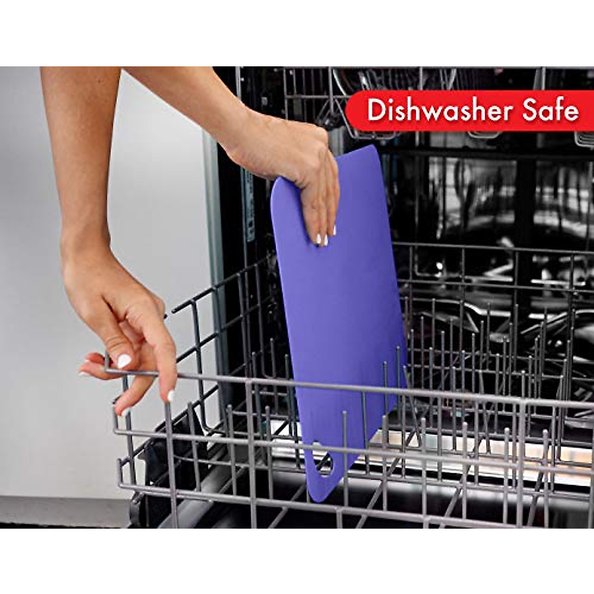 Dexas Heavy Duty Grippmat Flexible Cutting Board Set of Four, 11.5 x 14 inches, Blue, Green, Yellow and Red,6554PK