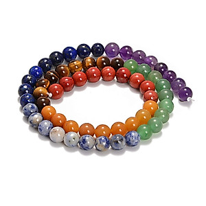 AD Beads Healing Reiki 7 Chakras Yoga Natural Gemstone Round Loose Beads 6mm 16''
