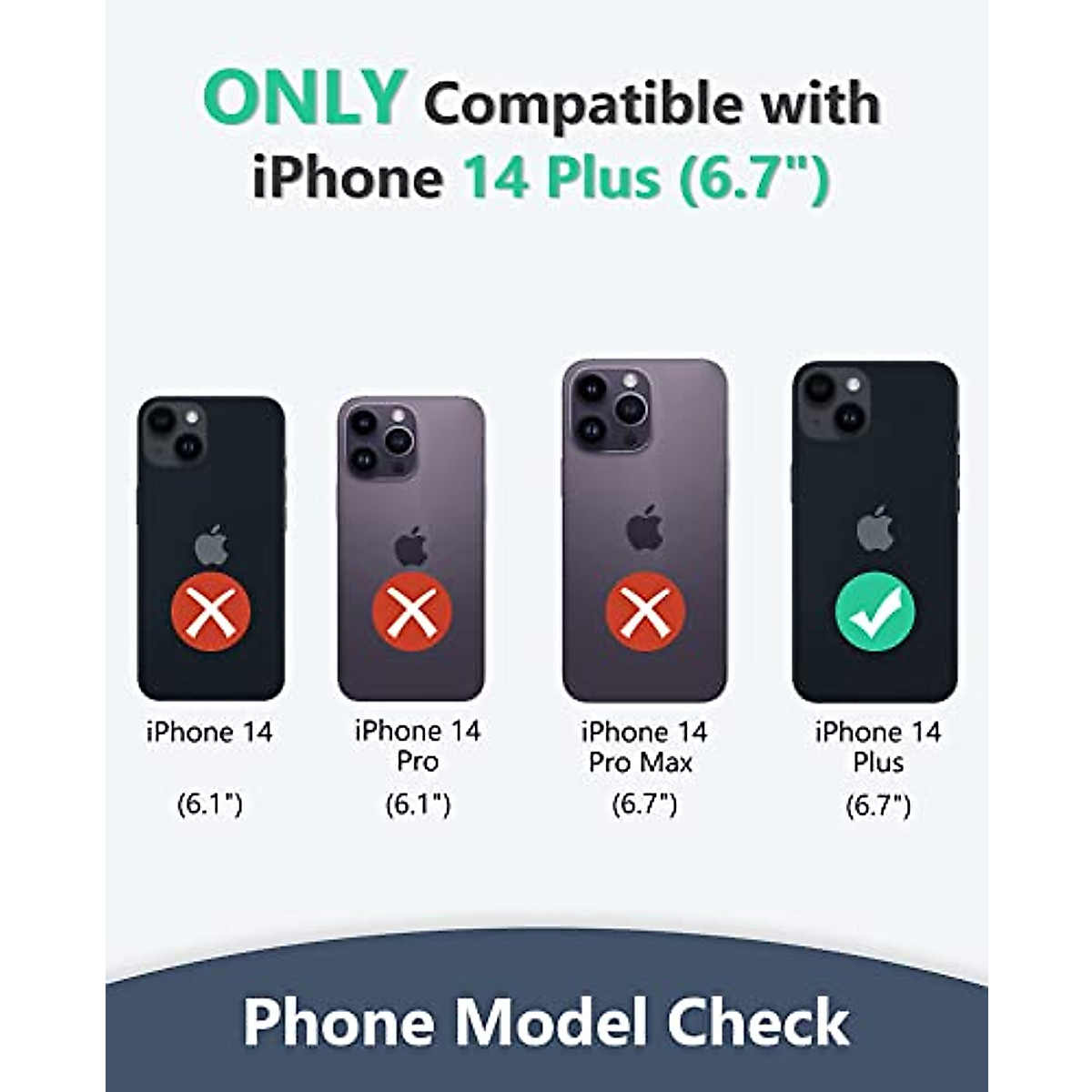 FNTCASE for iPhone 14Plus Phone Case: Rugged Protective Belt Clip Holster Heavy Duty with Built in Kickstand - 360 Protection Shockproof Cover for Apple iPhone 14 Plus Cases, 6.7inch (Matte Black)