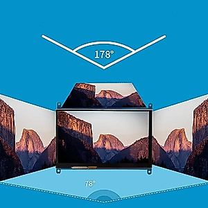 ASHATA 7 Inch Capacitive Touchscreen Monitor, 1024X600 LCD Display Screen, Support 5 Point Touch, Portable Monitor for, for Win7 Win8 Win10 System, Drive Free