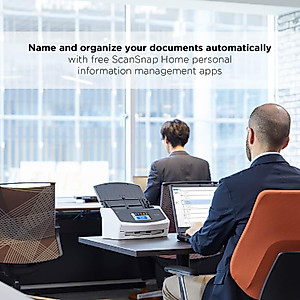 Fujitsu ScanSnap iX1500 Color Duplex Document Scanner with Touch Screen for Mac and PC (White Model, 2020 Release) (Renewed)