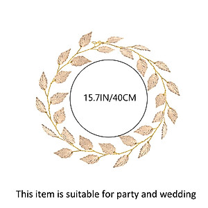 JAKAWIN Leaf Bride Wedding Hair Vine Gold Hair Piece Bridal Hair Accessories for Women and Girls HV179 (Gold)