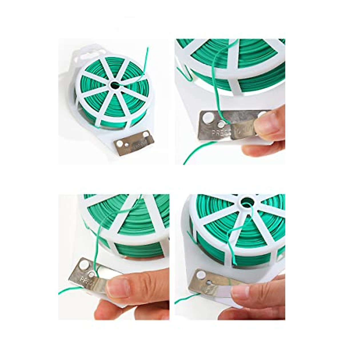 NorthPada Twist Ties Wire Tie Cable with Thread Cutter 328 Feet 100 Meters for Garden Flowers Lianas Climbing Vine Plant, Cable Organization for Your Household and Office