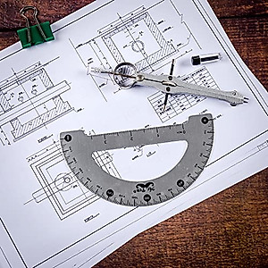 Mr. Pen- Metal Protractor and Metal Compass Set, Compass for Geometry, Geometry Set, Compasses, Protractor and Compass, Protractor for Geometry, Drawing Compass, Math Compass, Math Compass