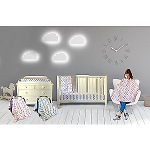 Vera Elephant 100% Cotton Crib Fitted Sheet (Petal Grey)