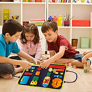 Nikengift Toddler Toys for 3 4 Year Old Girls Boys, Busy Board Sensory Toys for Toddlers Age 3-4, Montessori Toys for 3 4 Years Old, Preschool Learning Toys Autism Toys for Develop Basic Skills