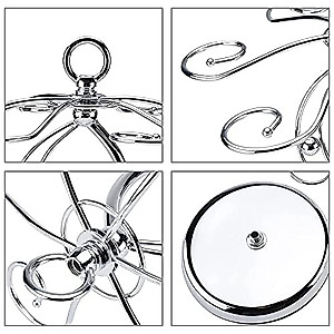 ZOOTWO Scrollwork Wine Glass Rack,6-Hook Scrollwork Metal Countertop Wine Glass Cup Holder for Home and Bar Storage and Artistic Tabletop Display, Spiral Style