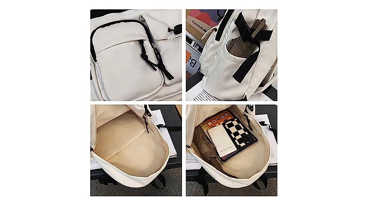 MININAI Preppy Backpack 2023 with Coin Purse for College & Laptop