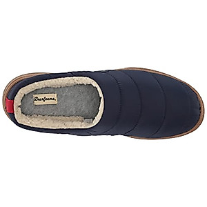 Dearfoams Men's Andre Indoor Outdoor Memory Foam Sport Lounge Clog Slipper, Peacoat, Medium