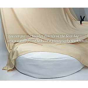 Honra Newborn Baby Photography Props Beanbag Posing Photoshoot Professional Cover Filling Not Included (White)