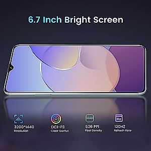 ExAchat K60 Pro 5G Unlocked Smartphone, 6GB+256GB Android 13 Phones 6.7" FHD+Display 120HzD 64MP AI Camera Unlocked Cell Phone 5500mAh 4G 5G Dual SIM/Face ID/GPS