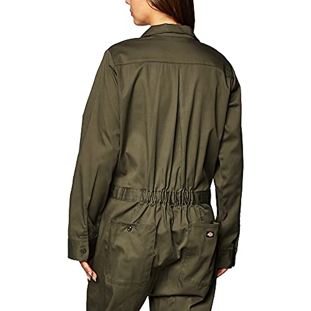 Dickies Women's Long Sleeve Cotton Twill Coverall, Moss, Medium