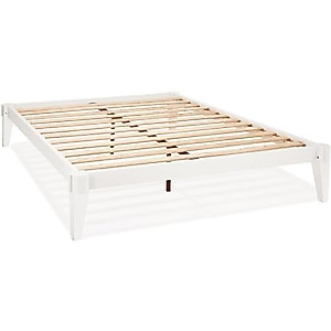 Chalipa Basic Bed Frame Without headboard - Ivory White - Queen