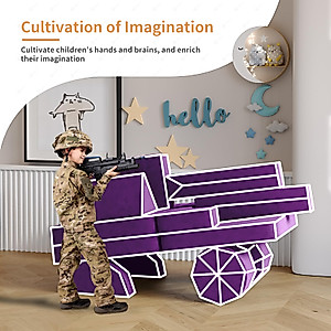 DEYGIA Modular Kids Play Couch 13PCS, Modular Couch Kids, Kids Couch for Playroom, Modular Kids Couch for Boys and Girls, Kids Play Couch for Kids (Purple, M)