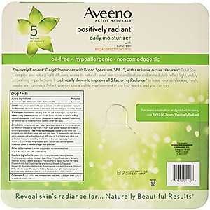 Aveeno Positively Radiant Skin Daily Moisturizer SPF 15, 4 Ounce (Pack of 2)