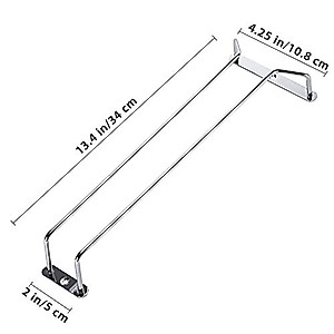 Wine Glass Rack, Wine Glass Hanger Holder With Screws, Stainless Steel Stemware Hanging Rack, Under Cabinet Stemware Rack, 1 Pack