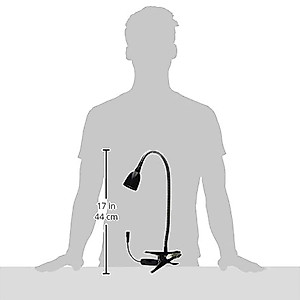 Newhouse Lighting Painted Black Metal Flexible Clamp-Style LED Desk Lamp in 3000K Warm White Color Temperature with Power Adapter and 6 ft. Power Cord