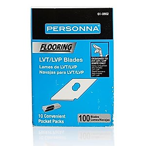 Personna LVT Flooring Replacement Blades - 100-Pack - High Carbon Steel for Maximum Sharpness and Durability - 61-0802