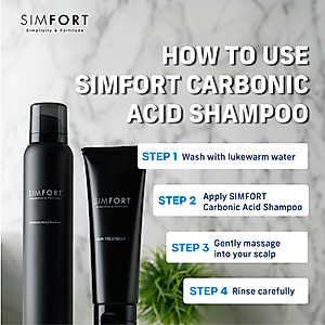 SIMFORT Carbonic Acid Shampoo 5.3oz & Conditioner 4.2oz Set for Men & Women, Fuller Thicker Stronger Hair Growth and Volumizing, Made with Natural Ingredients, NO Paraben/Sodium/Sulfate (Set of 1)