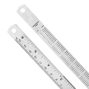Amazon Basics 6-Inch Stainless Steel Ruler, 4-Pack