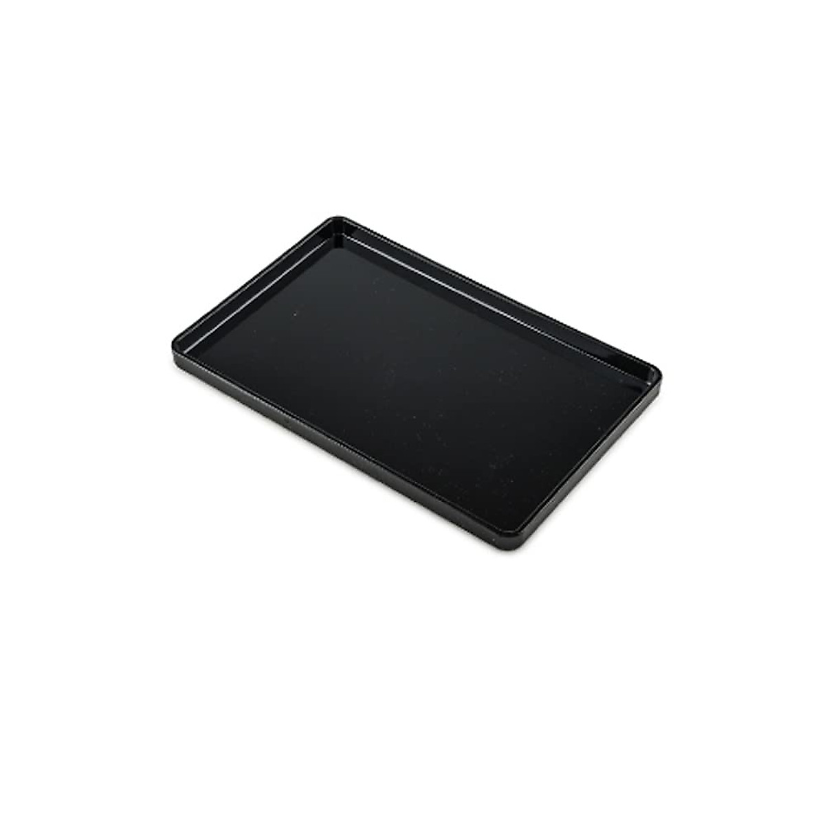 Acrylic Collection Serving Trays& Platter for Kitchen,Beverage,Drink,Food or Bathroom,YAT-08410,Black (L30xW20x2cm)