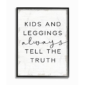 Stupell Industries Tell The Truth Funny Family Word, Design by Artist Daphne Polselli Wall Art, 24 x 1.5 x 30, Black Framed