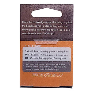 Gruv Gear FretWedge-Small (41.5mm), 2 Pack (FWG2-BLK-SM)