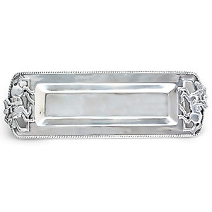 Arthur Court Metal Aluminum Thoroughbred Horse Oblong Serving Silver Tone Party Tray Equine Décor 18 inch x 6 inch
