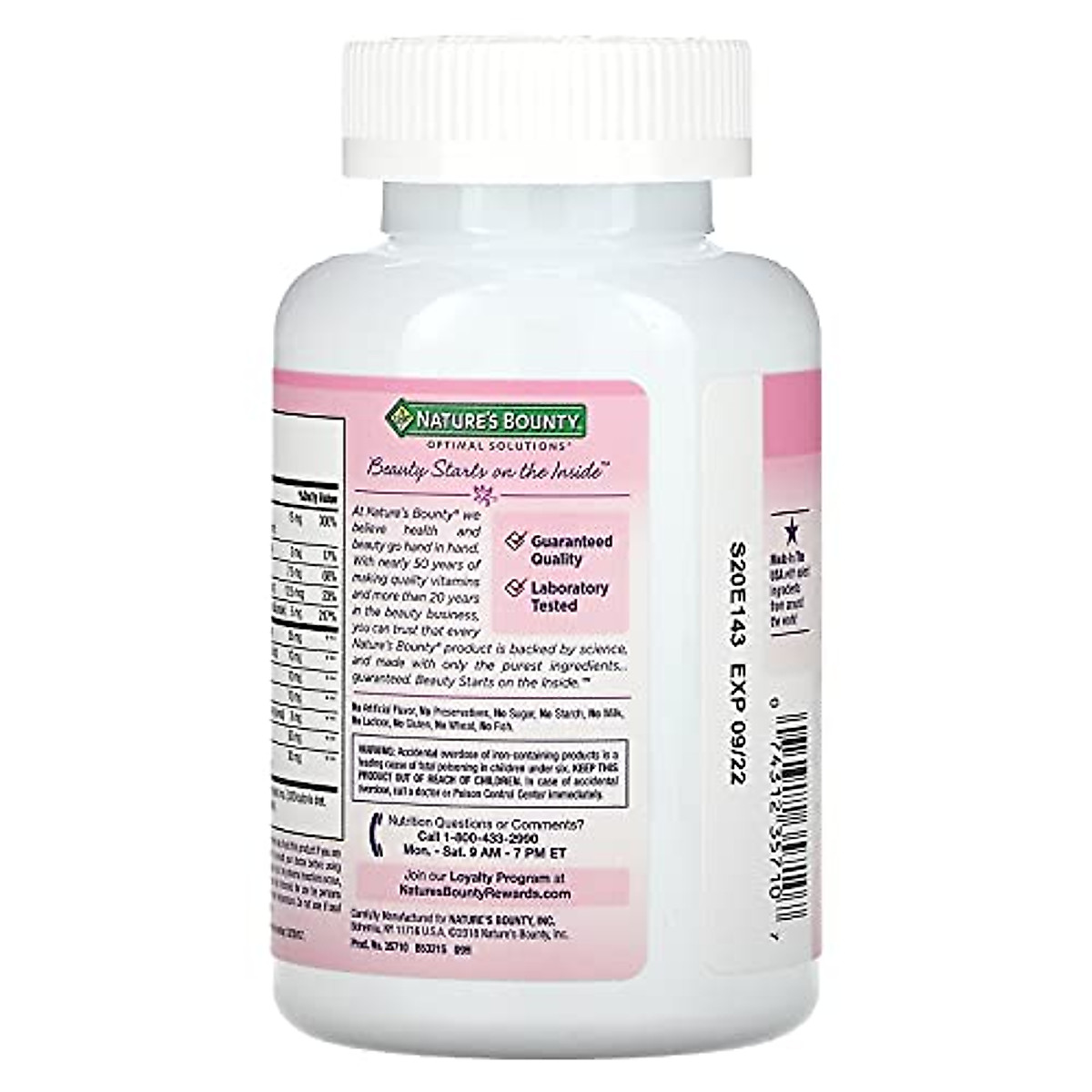 Nature's Bounty Hair Skin and Nails 5000 mcg of Biotin - 250 Coated Tablets Extra Strength (Four Bottles each of 250 Softgels) 1 4.0 Count