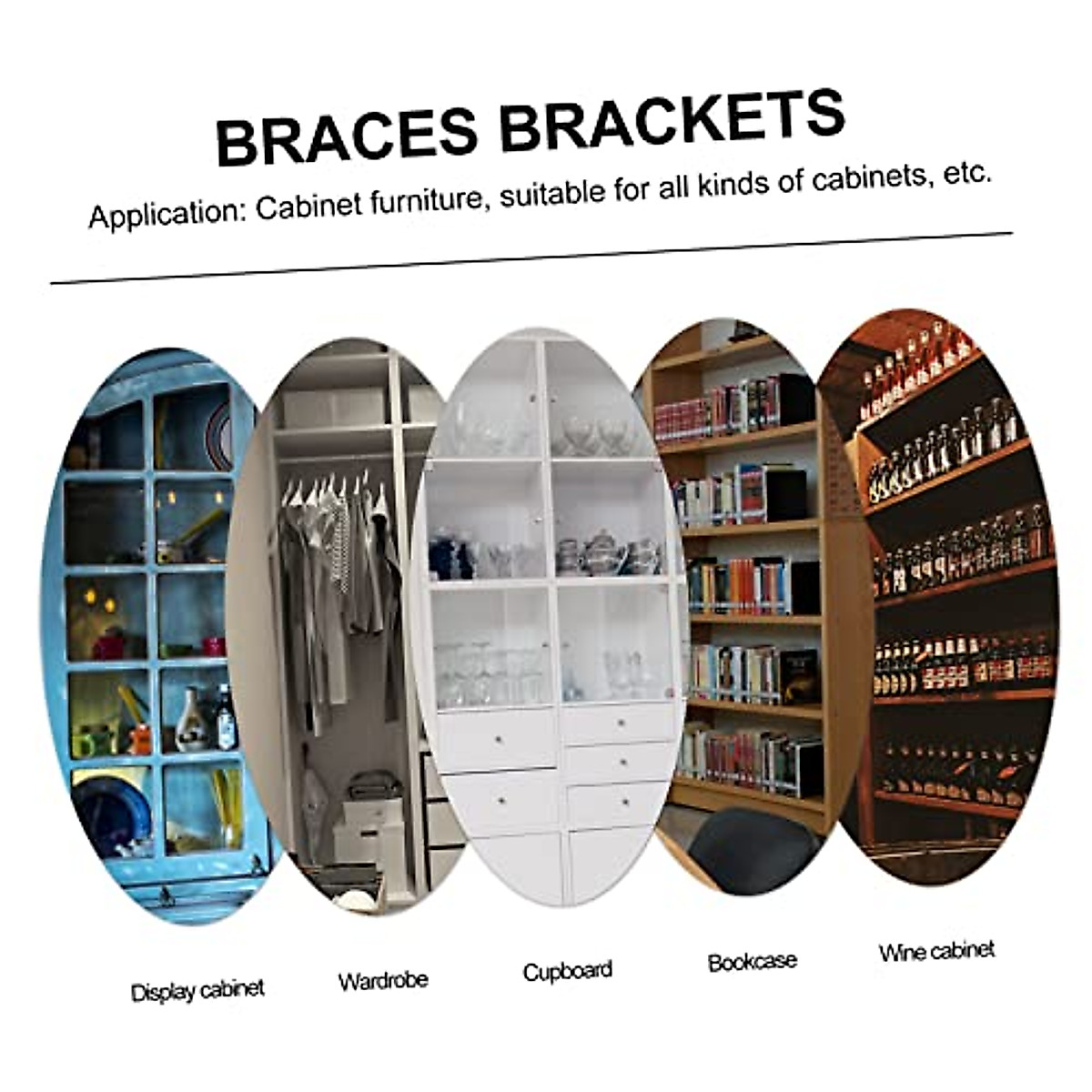 CRILSTYLEO 5pcs L-Shaped Gusset with Groove Angle Brackets for Wood Shelf Brackets for Shelves Wire Rack Shelving Corner Shelves Stainless Steel Shelves Shelf Support Bracket Shelf Bracket