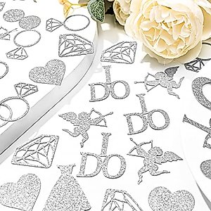 Wedding Table Confetti Wedding Decorations for Reception 264 Pcs Bridal Shower Decorations, Diamond Ring Confetti, I Do Confetti for Engagement Party Decorations Bachelorette Party Decorations