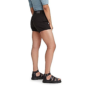 Levi's Women's Mid Length Shorts, Black And Black, 32