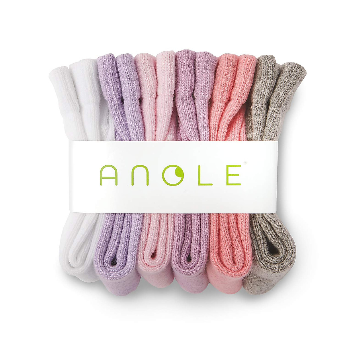 LA Active Anole Newborn & Infant Baby Socks - 6 Pairs - Knee High Boys Girls Cotton (Girls, 0-3 Months)