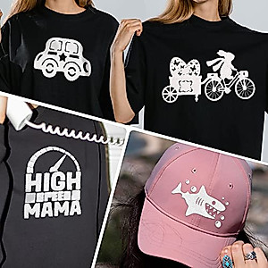 Gatichetta Heat Transfer Vinyl 10"x6ft 3D Puff HTV Heat Press Iron on Vinyl Foaming HTV for T-Shirts, Fabric, DIY Designs, White