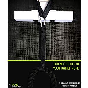 RadBizz Battle Rope Anchor Strap Kit with Bonus Battle Rope Workout Guide- FitWorx