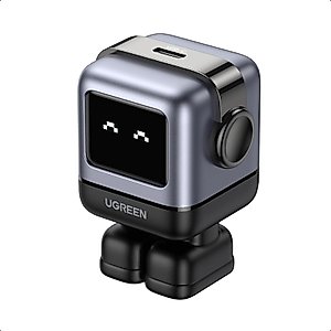 UGREEN RG 30W USB C Charger, Nexode Robot GaN Fast Charger Block, Compact Wall Charger Power Adapter for iPhone 15 Pro Max/14/13, Galaxy S24 Ultra, Pixel 7 Pro, MacBook Air, iPad Pro (Black)