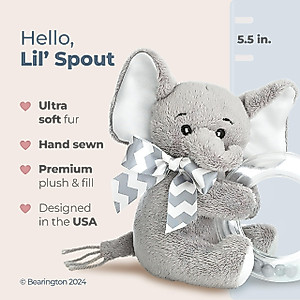 Bearington Lil' Spout The Baby Elephant Stuffed Animal, 5.5 Inch Plush Elephant