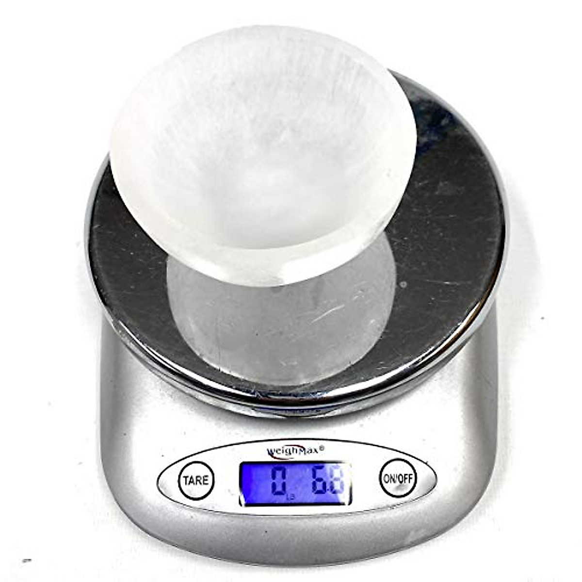 Paykoc Imports Classic Selenite Bowl Dish 4" +- Hand Made Morocco