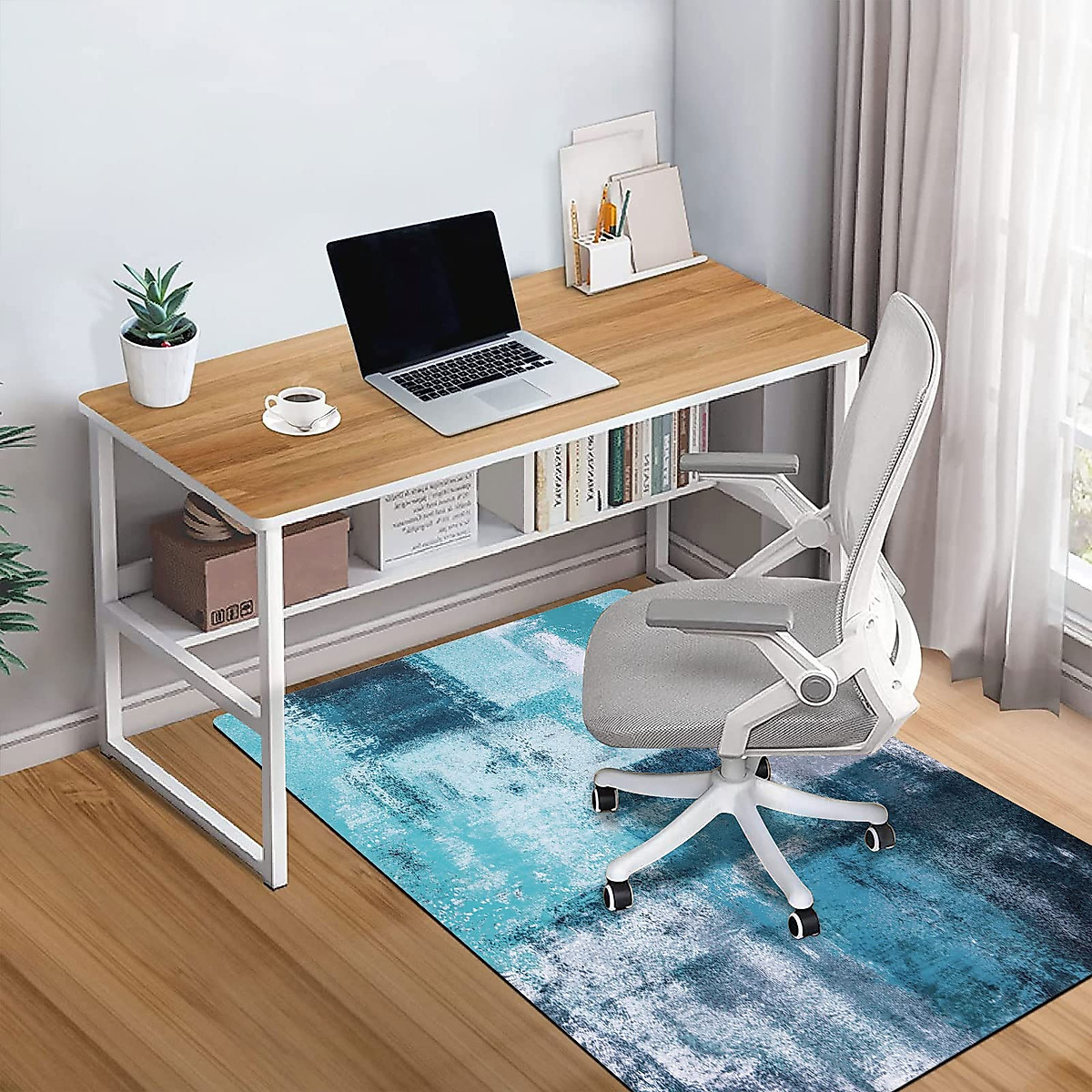 Pauwer Office Chair Mat for Hardwood Floors, 36'' x 48'' Computer Gaming Rolling Chair Mat, Low-Pile Desk Chair Mat Floor Mat Carpet Large Anti-Slip Floor Protector for Home Office