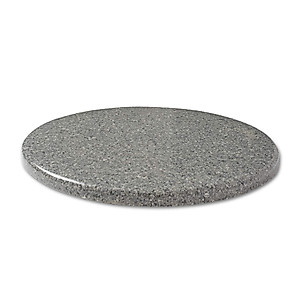 Midnight Gray, Gloss, 16", Cultured Granite, Crater, Lazy Susan, Turntable