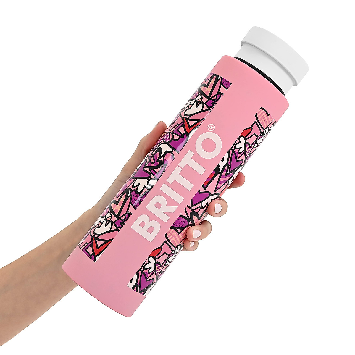 BRITTO Romero 25oz Insulated Water Bottle, Stainless Steel, Alive - Pink'