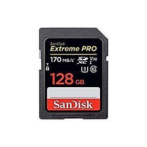 SanDisk 128GB Extreme PRO UHS-I SDXC Memory Card, SDSDXXY-128G-ANCIN