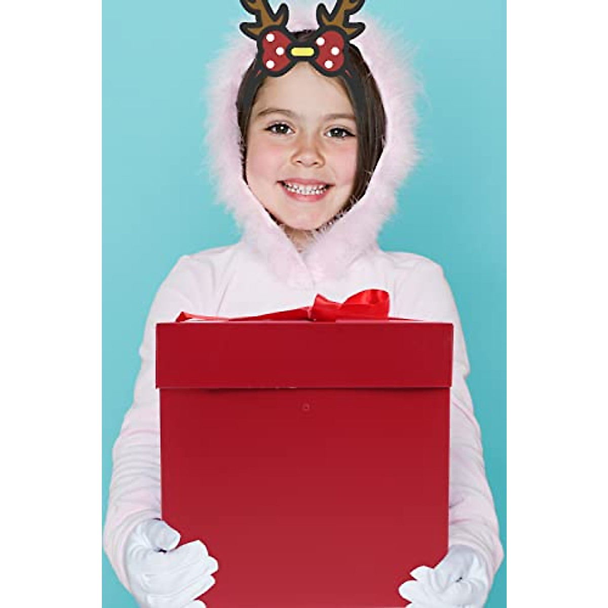 Elephant-package Medium Gift Box with Lids, Ribbon and Paper Filler, for Birthdays, Christmas, Valentine's Day， Present Packing - Collapsible, 8.7", 1 Pack, Red