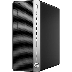 HP EliteDesk 800 G3 Tower Computer, Intel i7-6700, 32GB RAM, 256GB SSD, DisplayPort, DVD-RW, USB-Type-C, Wi-Fi, Bluetooth - Windows 10 Pro (RENEWED)