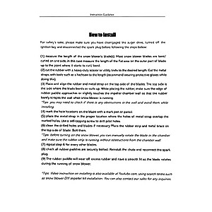 3/8" Snow Blower Impeller Modification Kit 3-Blade Universal - by Haiouus, for Modifies Snowblower 2-Stage Machine