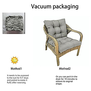 Eoieov Wicker Chair Cushions for Outdoor Furniture Clearance, Rocking Chair Cushions High Back, Thick Patio Chair Pads for Indoor and Outdoor 41.7"*20.8"*3.9", Hawaii