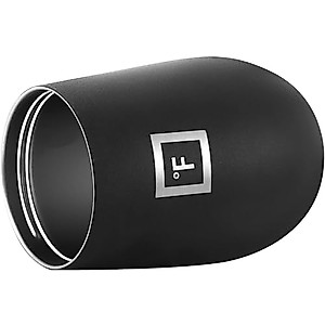 IRON °FLASK Insulated Wine Tumbler with Lid w/Leak-Proof Lid - Keeps Drinks Hot & Cold w/Double Walled, Vacuum Stainless Steel Exterior - Travel Cup - Midnight Black, 14 Oz, 2 pack